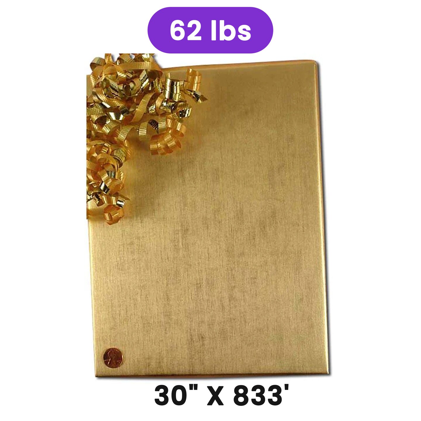 Embossed Metallic Wrapping Paper Brushed Gold 30 ''x833 ' | Michaels