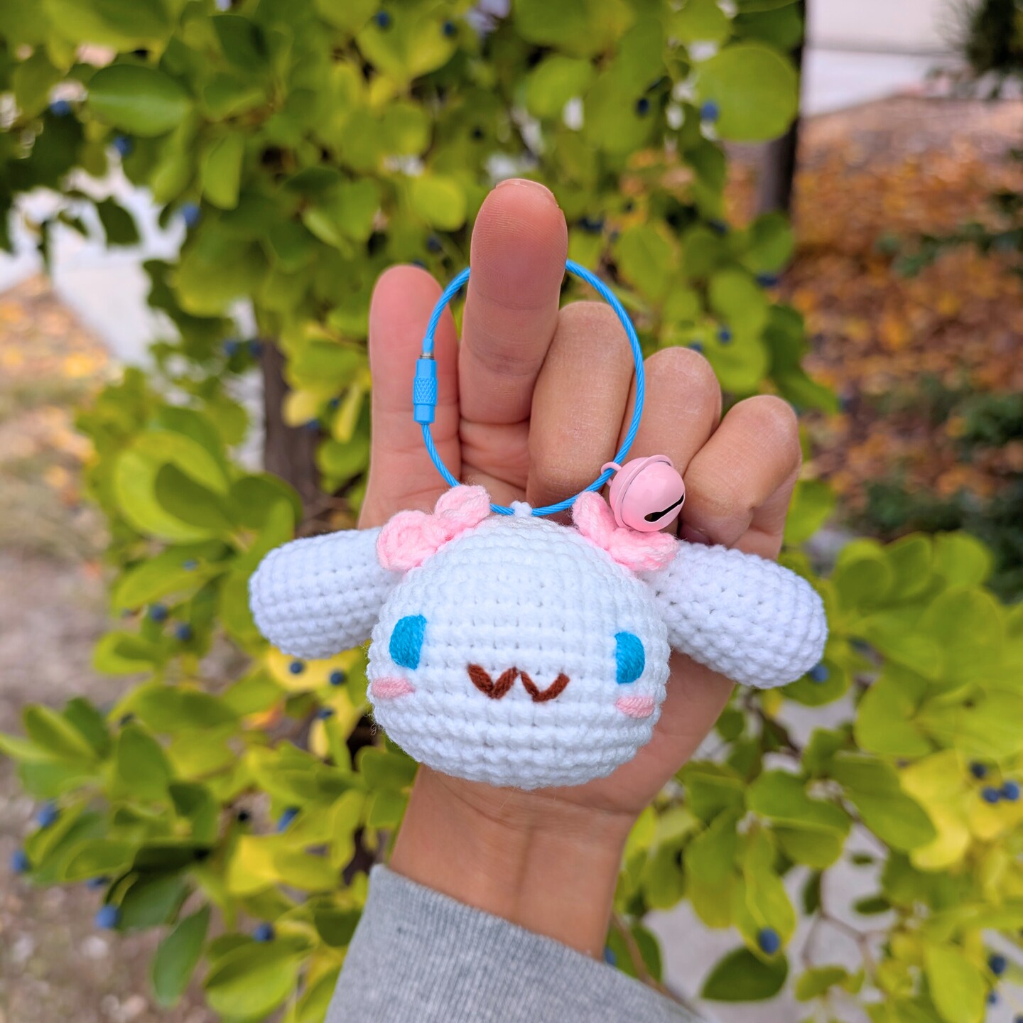 Cinna Roll Crocheted Plush Keychain | Bag Charm Accessory | Japanese ...