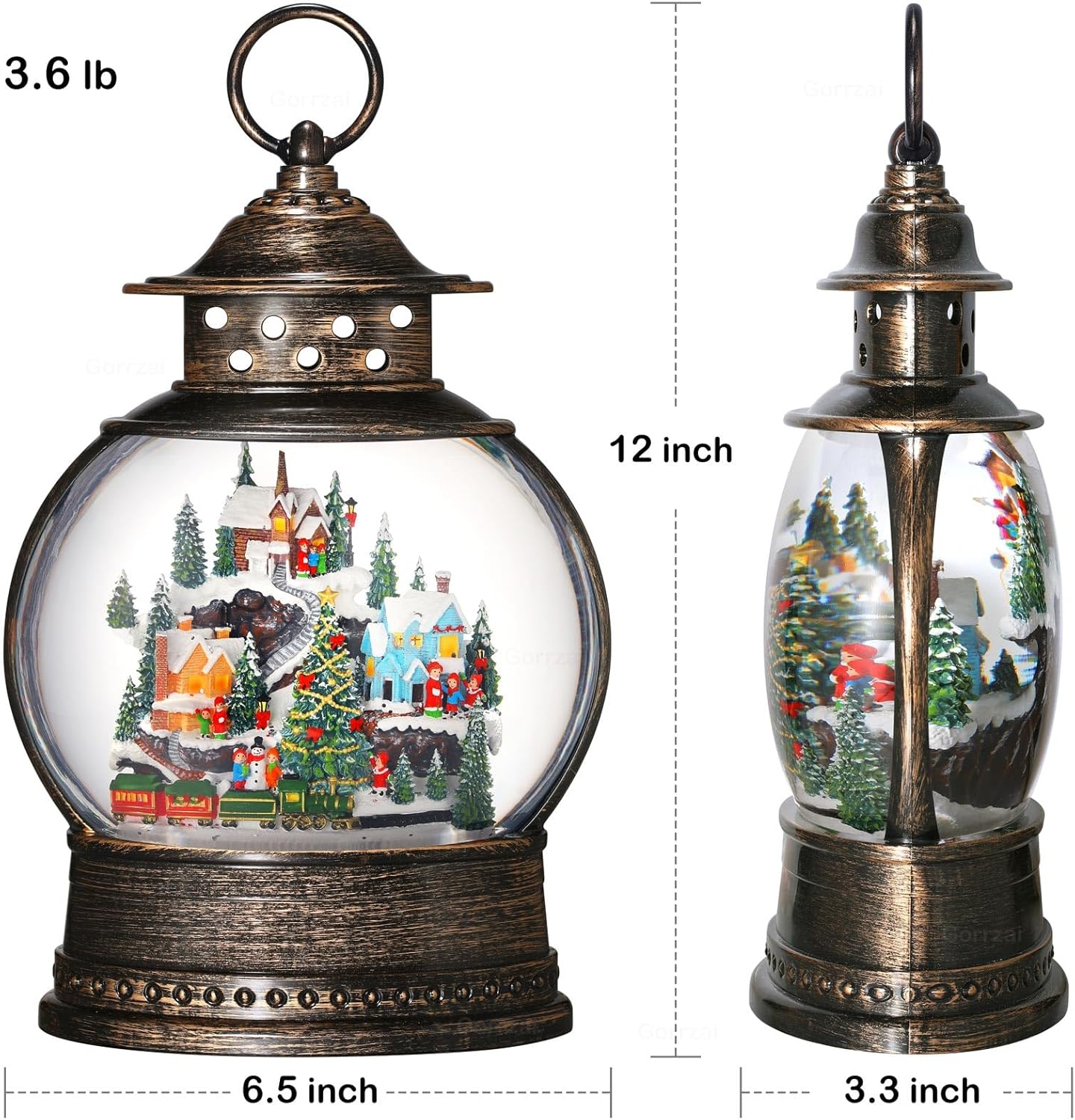 Christmas Snow Globe Ruelen Christmas Lantern Snow Globe Lantern ...