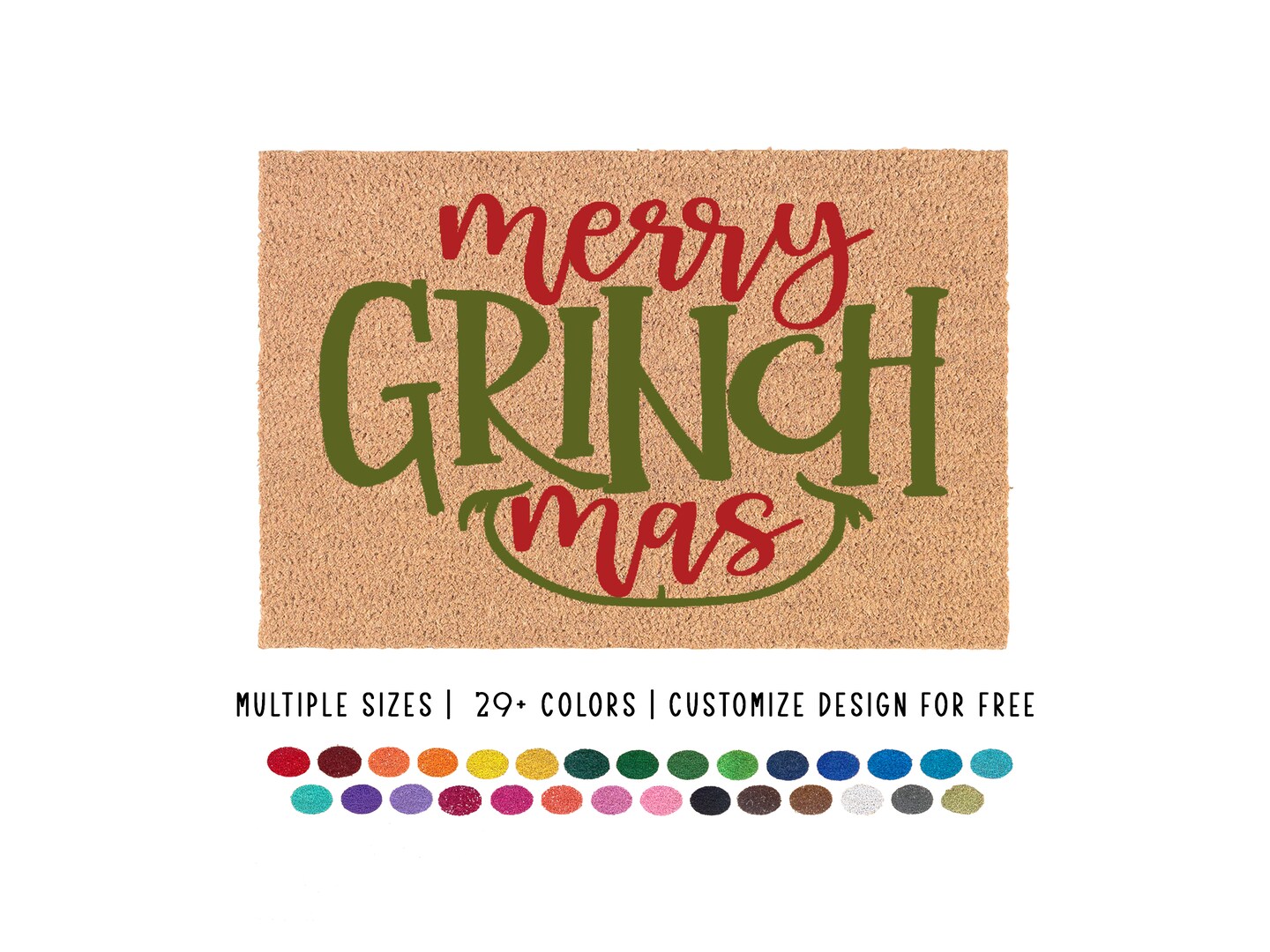 Grinch Doormat, Merry Grinchmas Welcome Mat, Funny Welcome Mat ...
