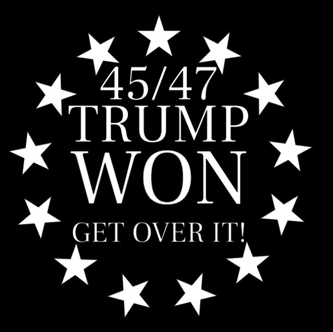 Trump won, get over it, 45 47, Vinyl Window Decal, Window Sticker ...