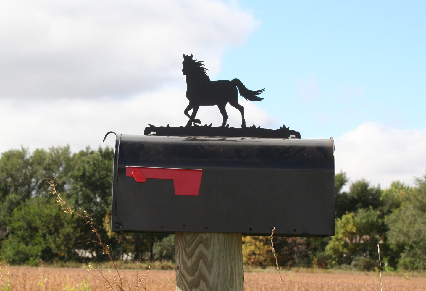 Running Horse Metal Mailbox Topper 8.5 Inches Tall - Does Not Include a ...