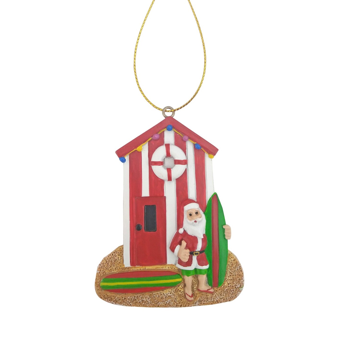 3.35" Resin Santa Lifeguard Ornament | Michaels