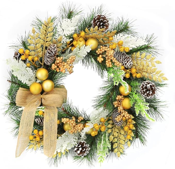 Christmas Wreath Decoration with LED String Prelit Wreaths and Garland ...