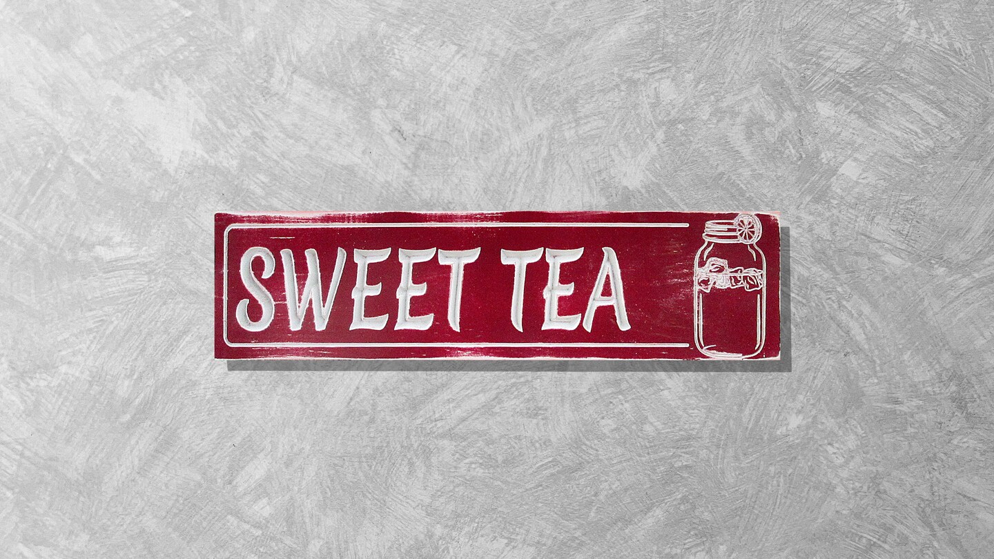 Sweet Tea Carved Sign, Southern Sayings Decor, Rustic Farmhouse Kitchen ...