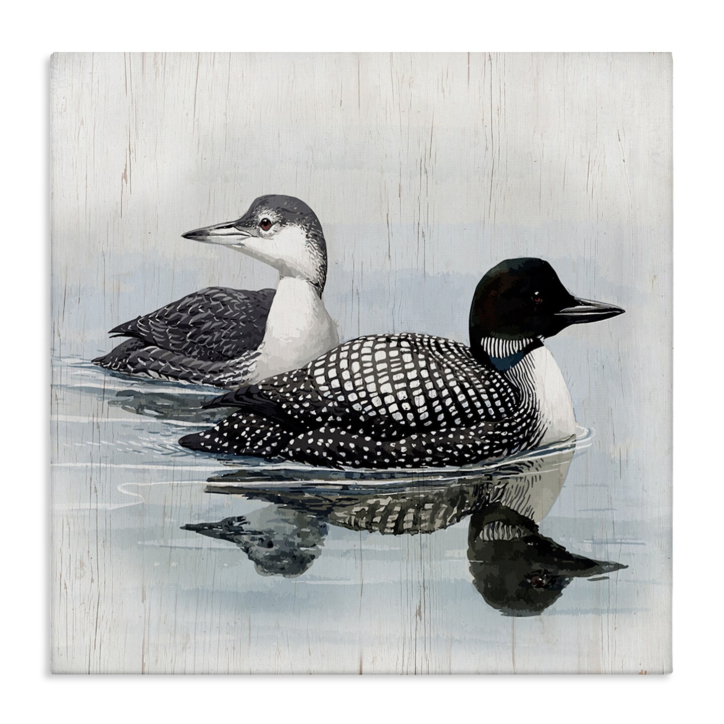 Stupell Industries Traditional Loons Wading Canvas Wall Art Design by ...