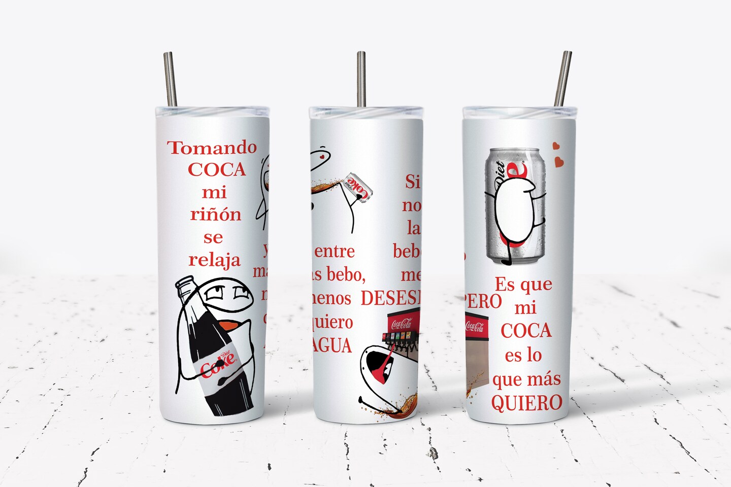 Tomando coca dieta tumbler 20 oz, 30 oz flork tumbler | MakerPlace by ...