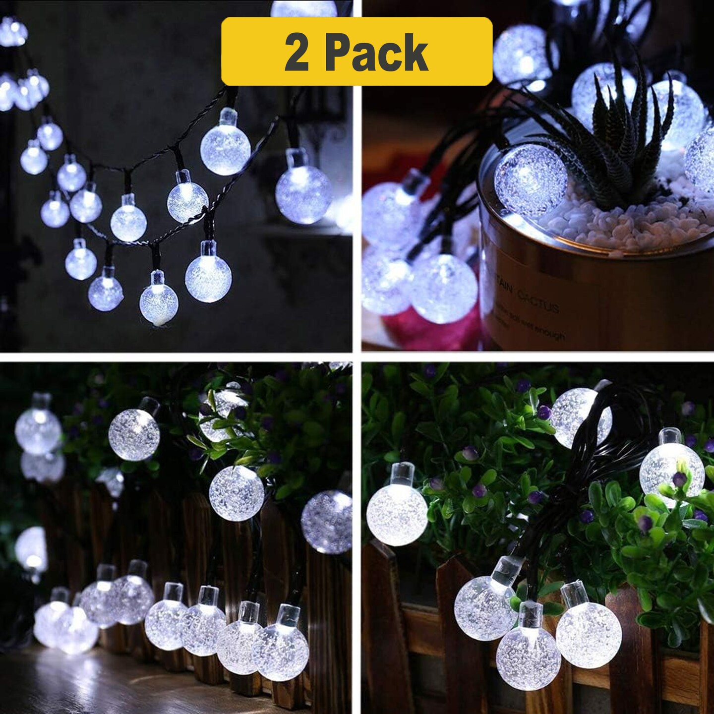 Whimsical Solar-Powered 30 LED Bubble String Lights for Gardens | Michaels