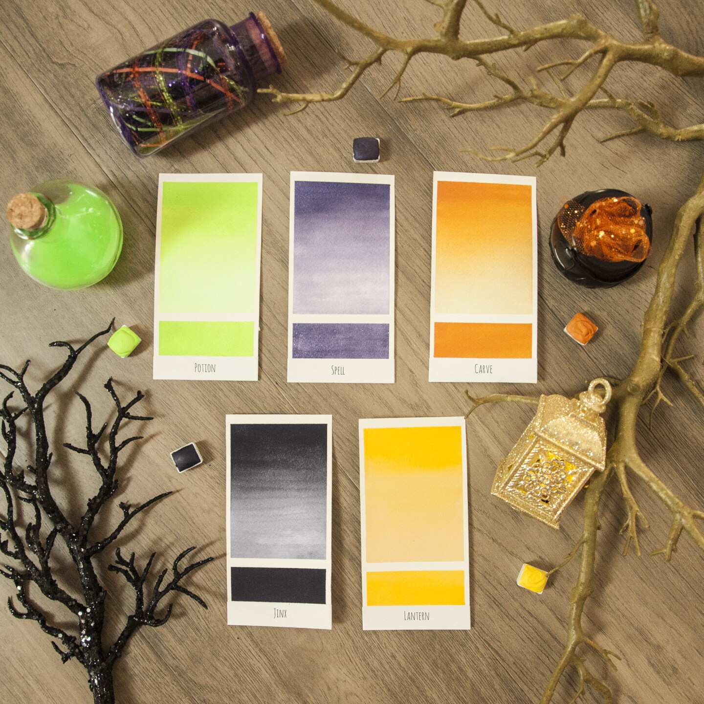 Toil and Trouble | 5 Watercolor Paint Set | Quarter Pan, Half Pan, Full ...