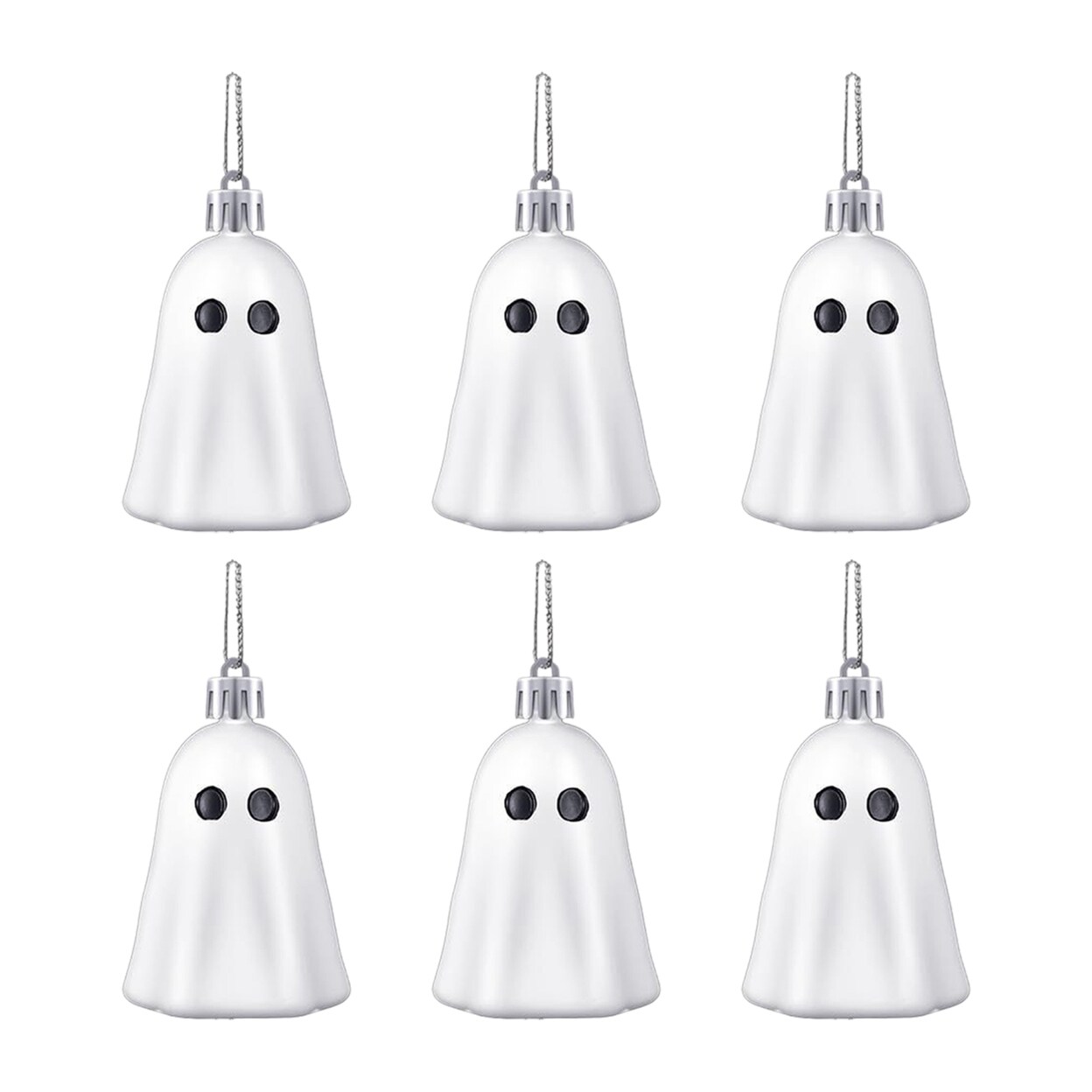 6/12Pcs Halloween Hanging Ghost Ornaments Resin Mini Ghost Figurine For ...