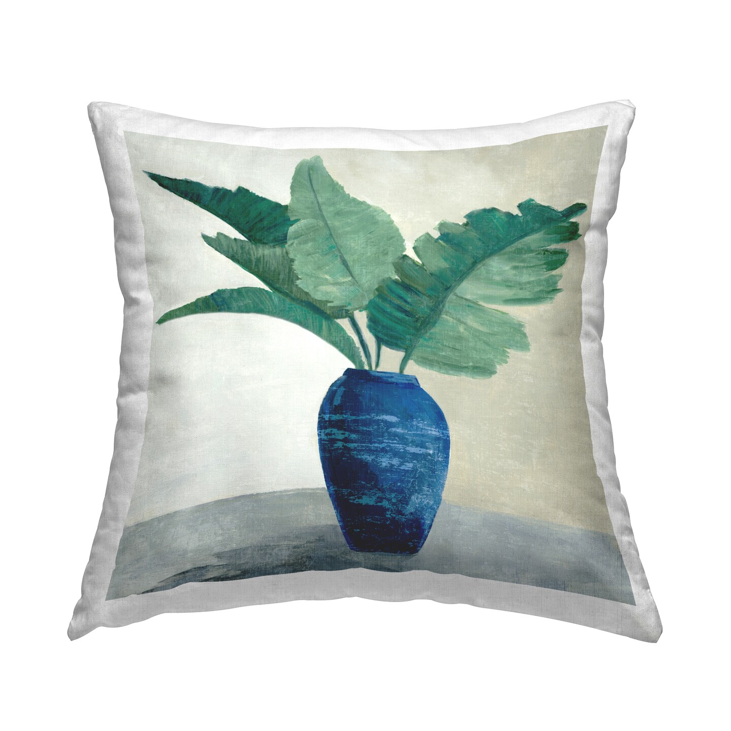 Fan Palms in Vase Decorative Printed Throw Pillow Design by Jacob Q, 18 ...