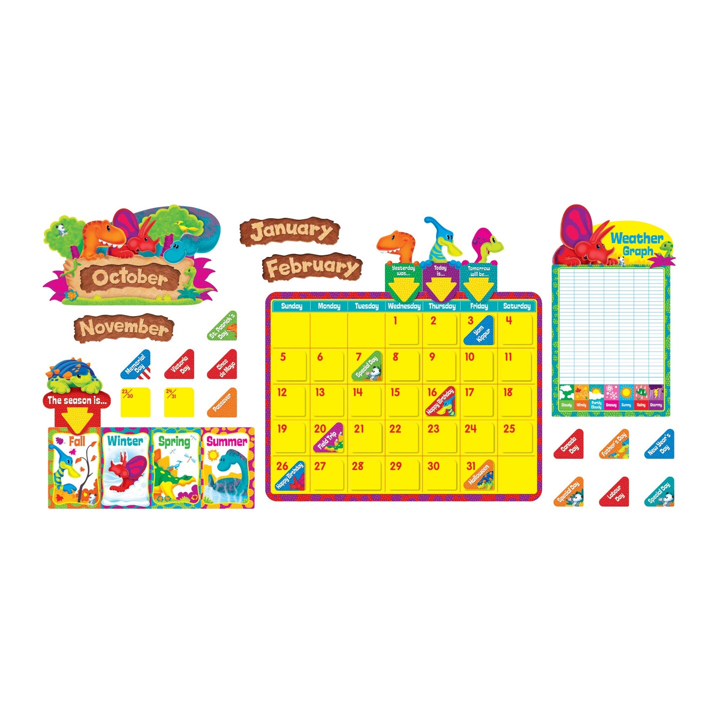 Dino-Mite Pals® Calendar Bulletin Board Set | Michaels