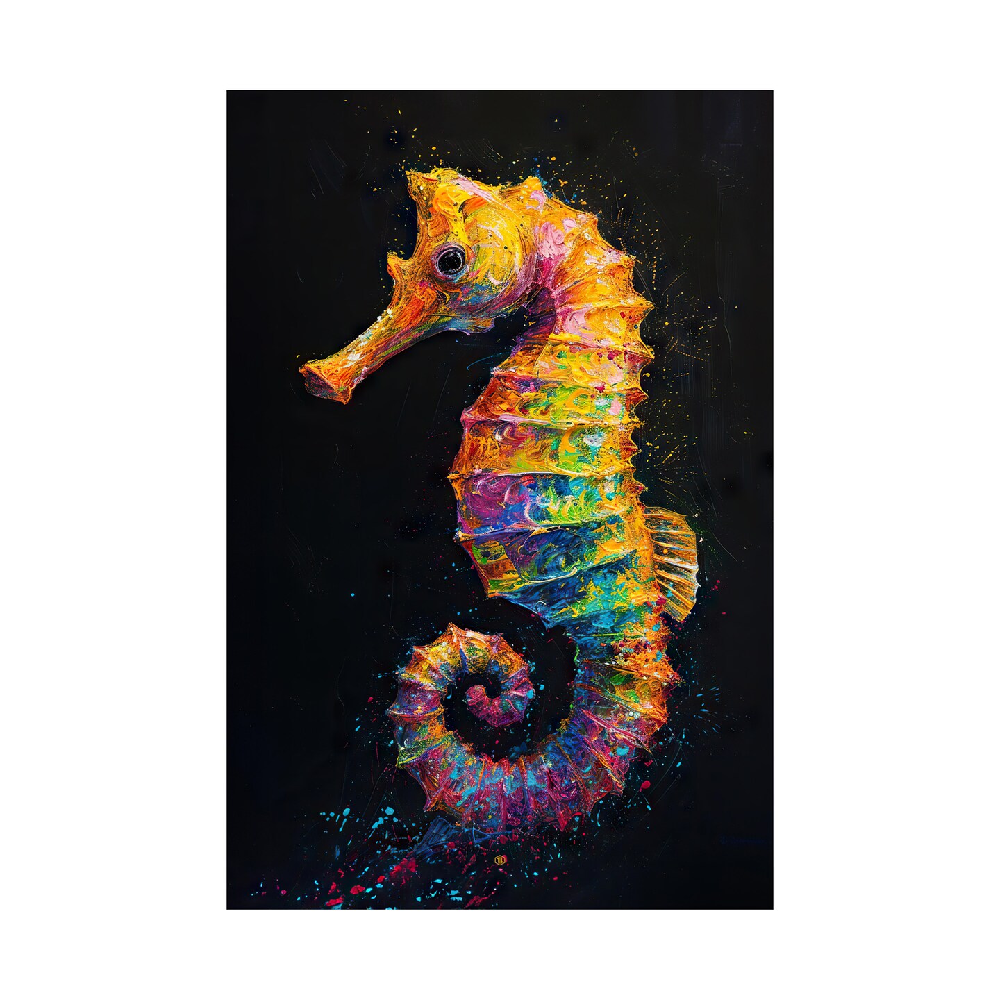 Seahorse Poster, Animal Print, Office Poster, Home Decor | S2 ...