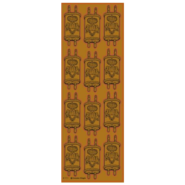 Sefer Torah Die-Cut Sticker – Gold Foil (Medium) 2" – 25 Sheets, Jewish ...
