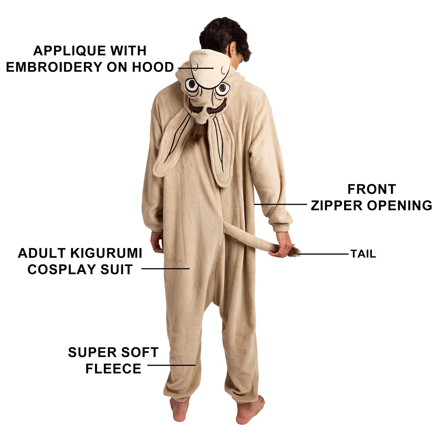 Shrek Donkey Adult Long Sleeve Hooded Kigurumi Cosplay Suit | Michaels