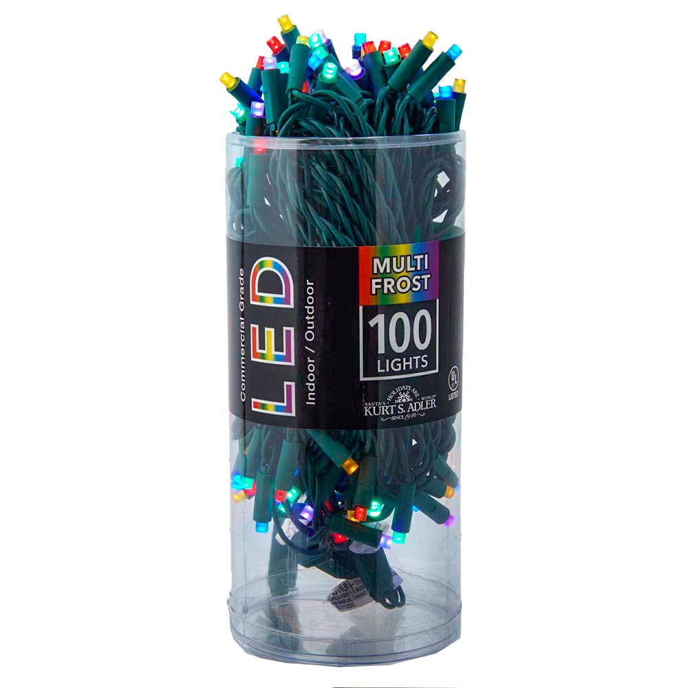 100-Light 5mm Multi-Color Frost LED Green Wire Light Set | Michaels