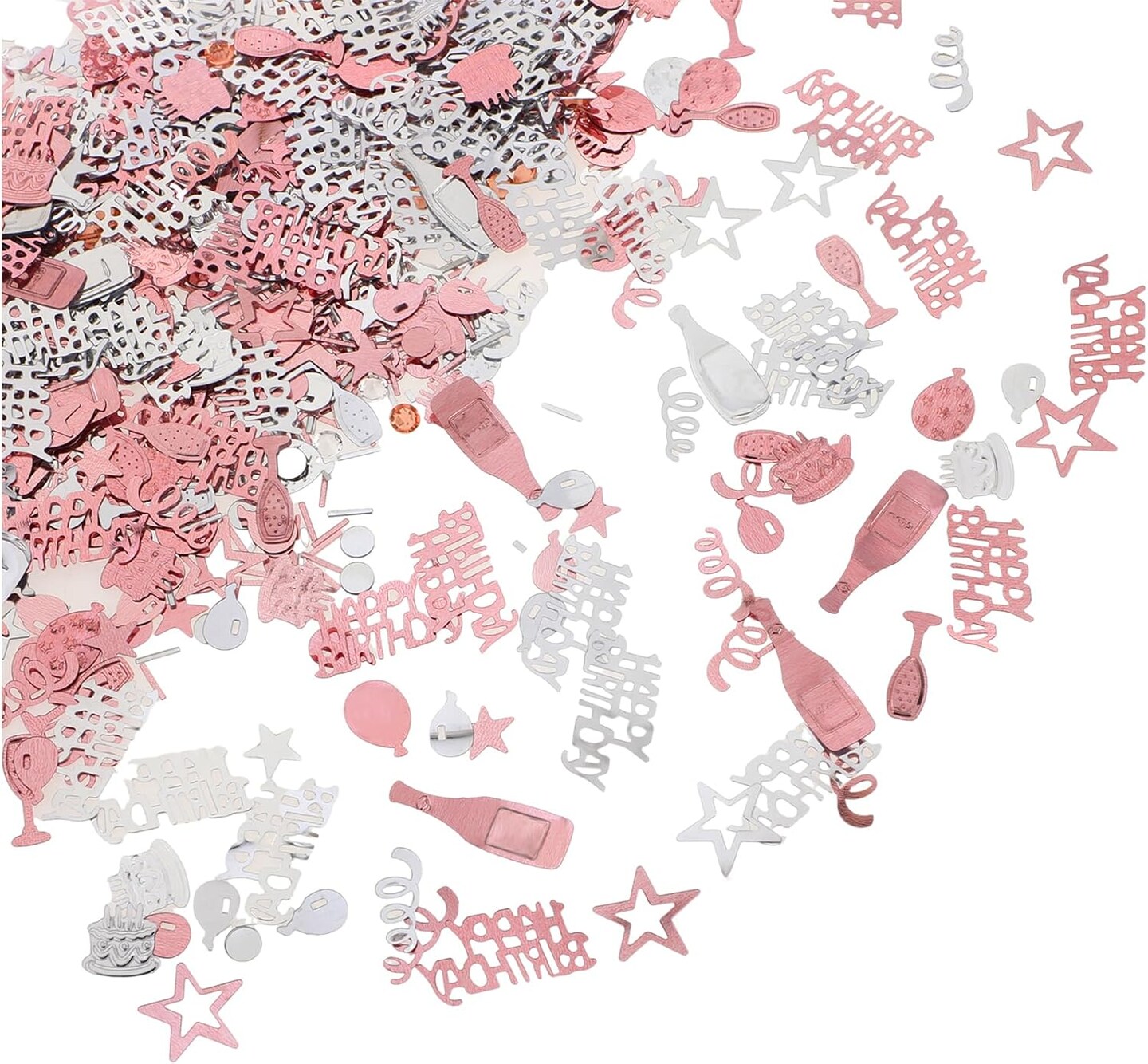 Happy Birthday Confetti Birthday Cake Confetti Metallic Foil Balloon ...