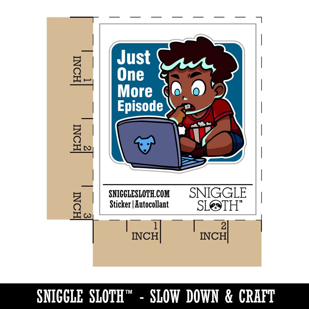 Water Bottle Sticker Set Just One More Episode Streaming Videos Shows ...