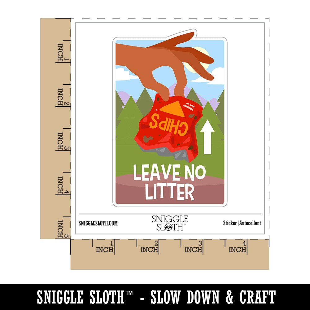 Water Bottle Sticker Set Leave No Litter Cleaning Parks Hiking Nature ...