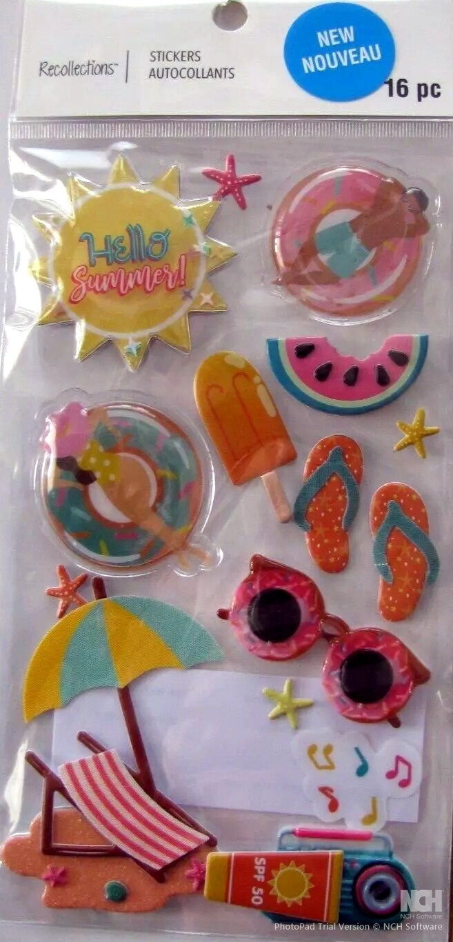 Recollections Hello Summer Dimensional Stickers | Michaels