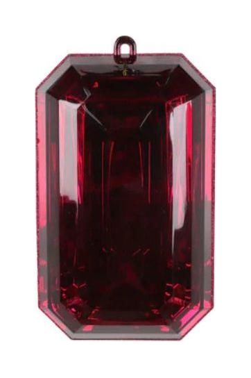 8" Acrylic Rectangle Jewel Ornament: Burgundy | Michaels
