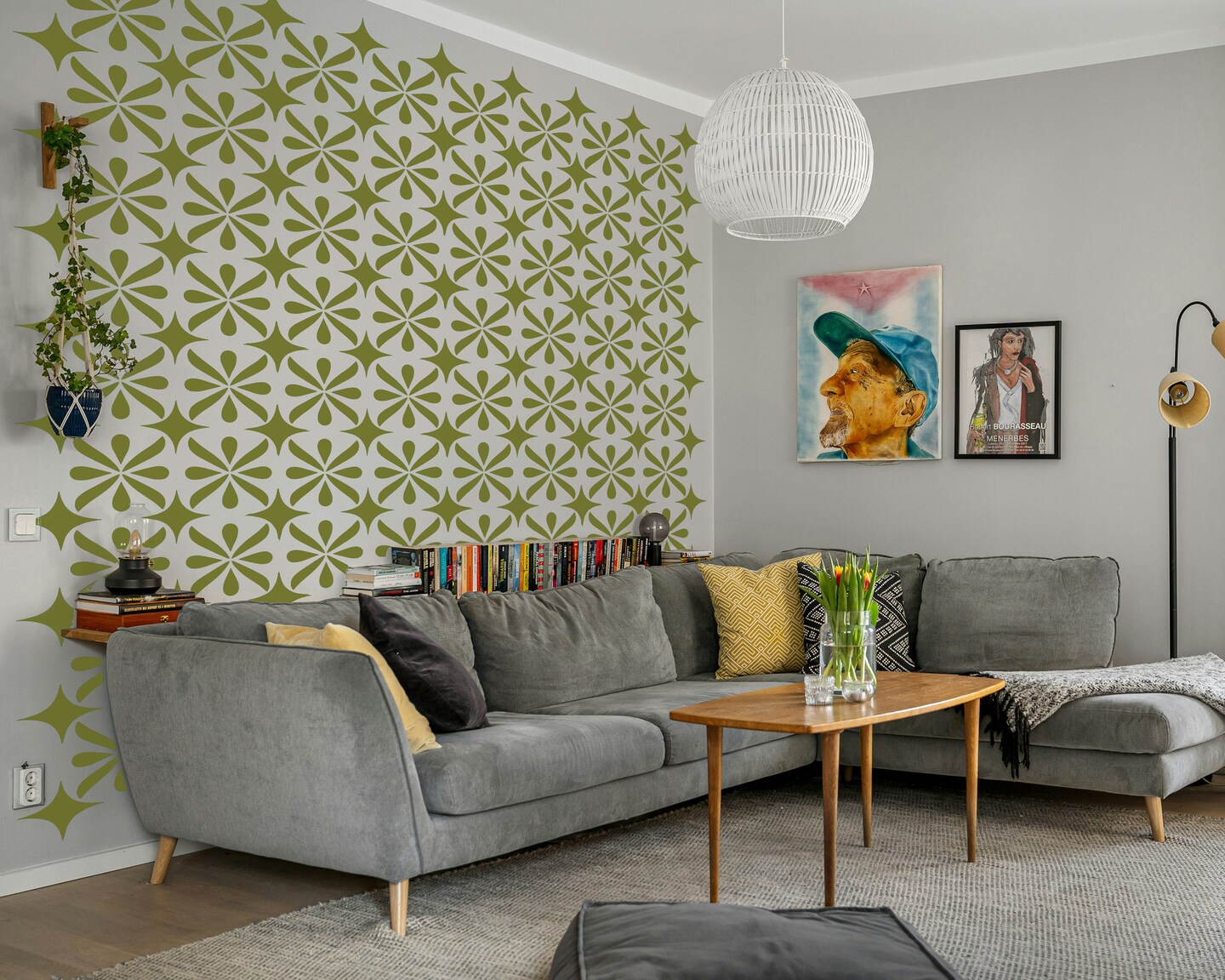 Atomic Star Wall Decal - Mid Century Modern Removable Vinyl, Retro ...