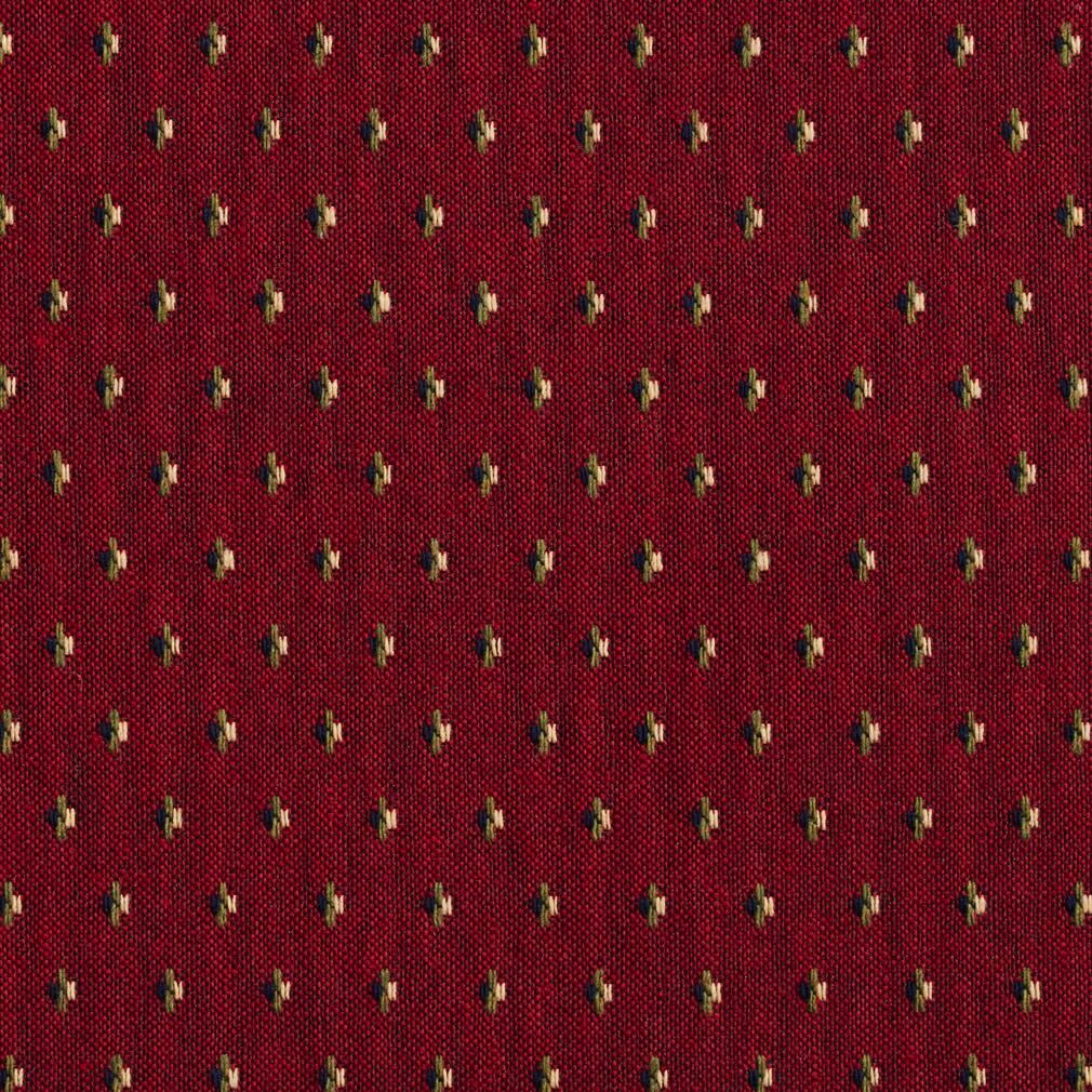 PORT DOT - Red, Burgundy Small Scale Upholstery Fabric 54" | Michaels