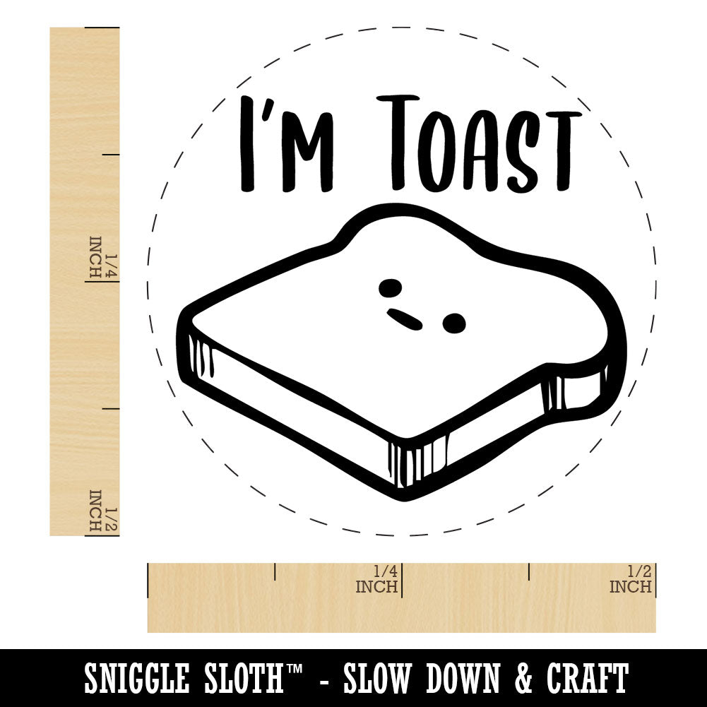 I'm Toast Funny Bread Concerned Self-Inking Rubber Stamp for Stamping ...
