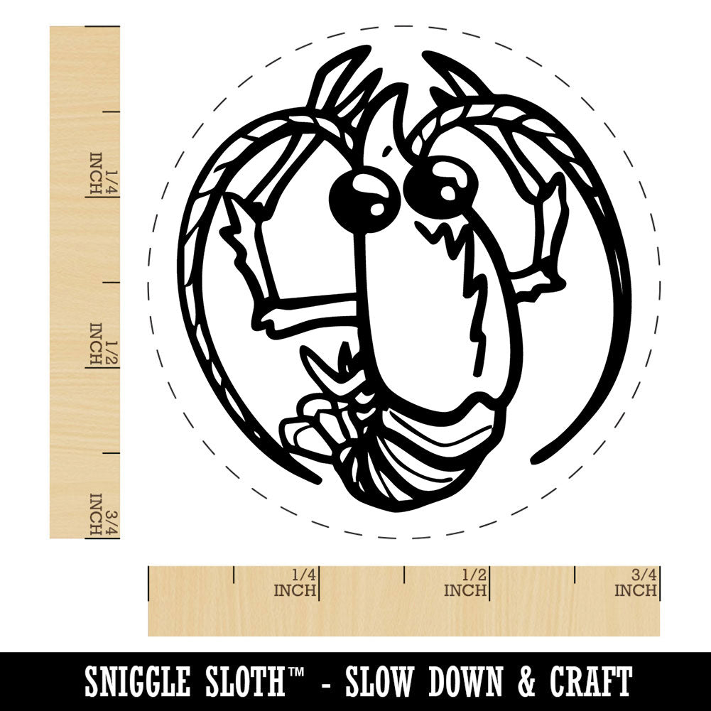 Big Eyed Shrimp Prawn Crustacean Seafood Shellfish Self-Inking Rubber ...