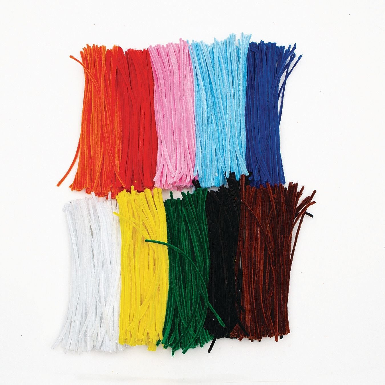 Color Splash!© Chenille Stems, 12" x 6mm, Assorted Colors (Pack of 1000 ...