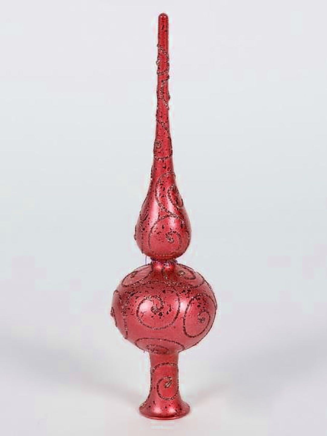 12" Red Finial Topper with Red Glitter | Michaels