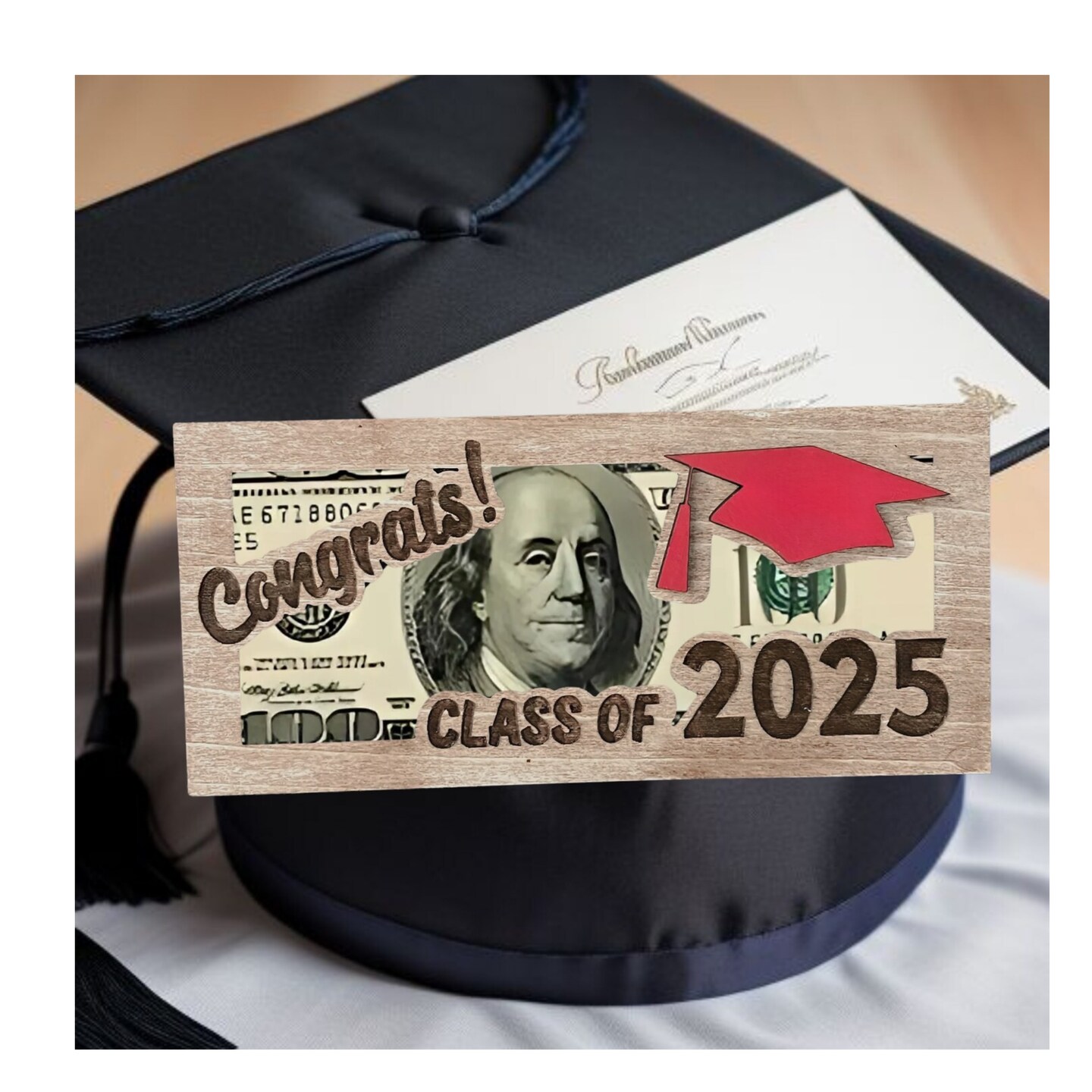 Graduation Wooden Money Holder Congrats Class of 2025 Cash Holder ...