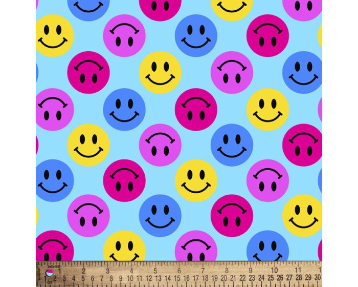 Happy Face Smileys Dots Cotton Fabric | By the Yard | Sewing and ...