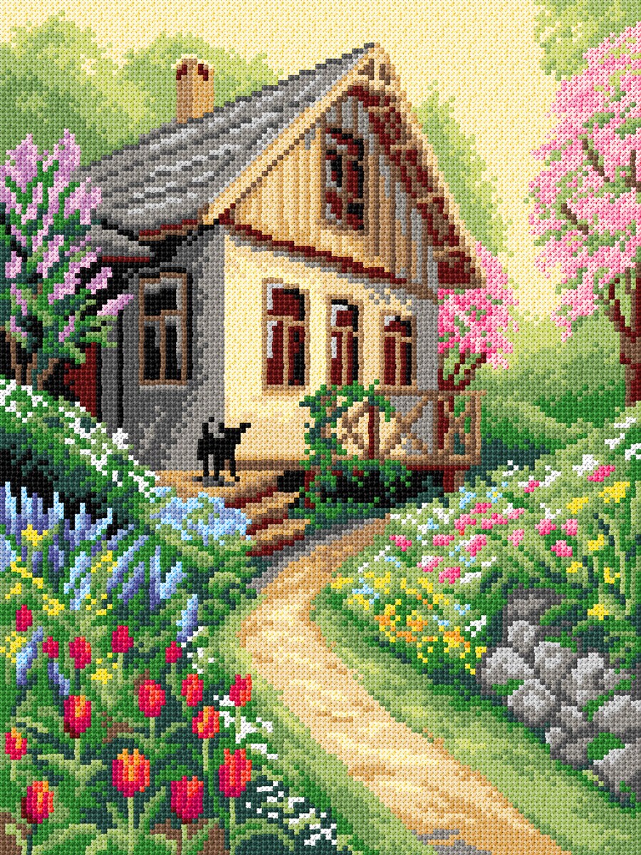 Needlepoint canvas for halfstitch without yarn Spring is Here 3575J ...