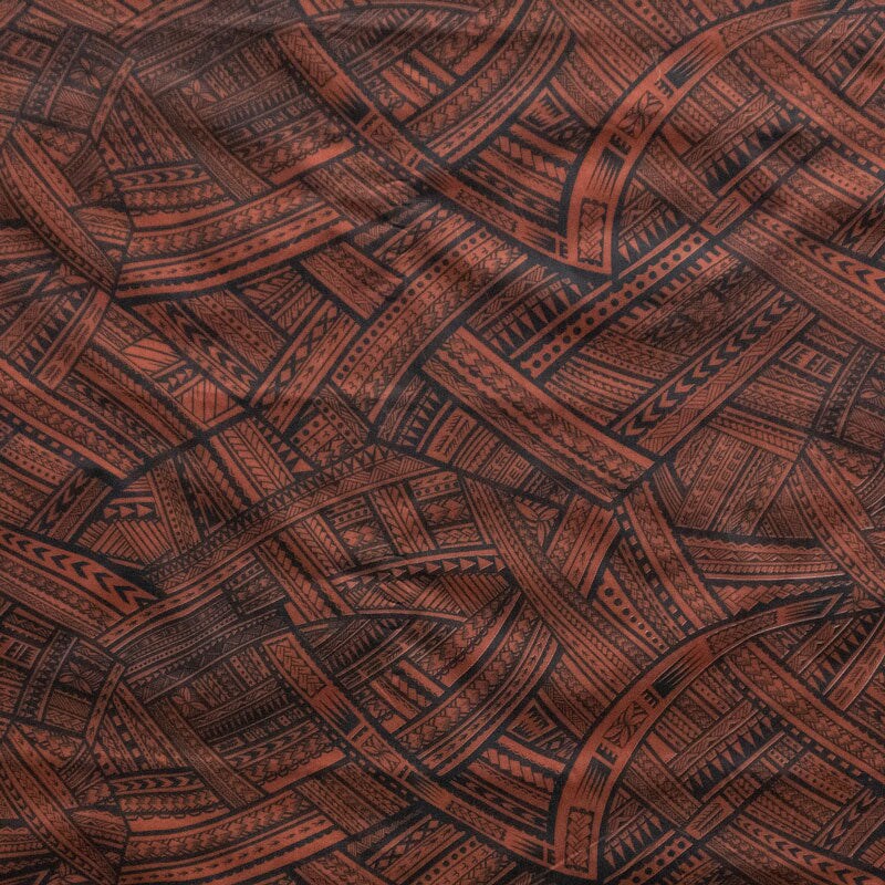 1 Yard Traditional Polynesian Tattoo Design Polyester Fabric for ...