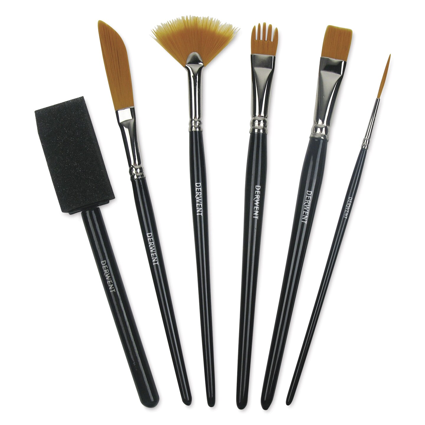 Derwent Techniques Brushes - Assorted, Set of 6 | Michaels