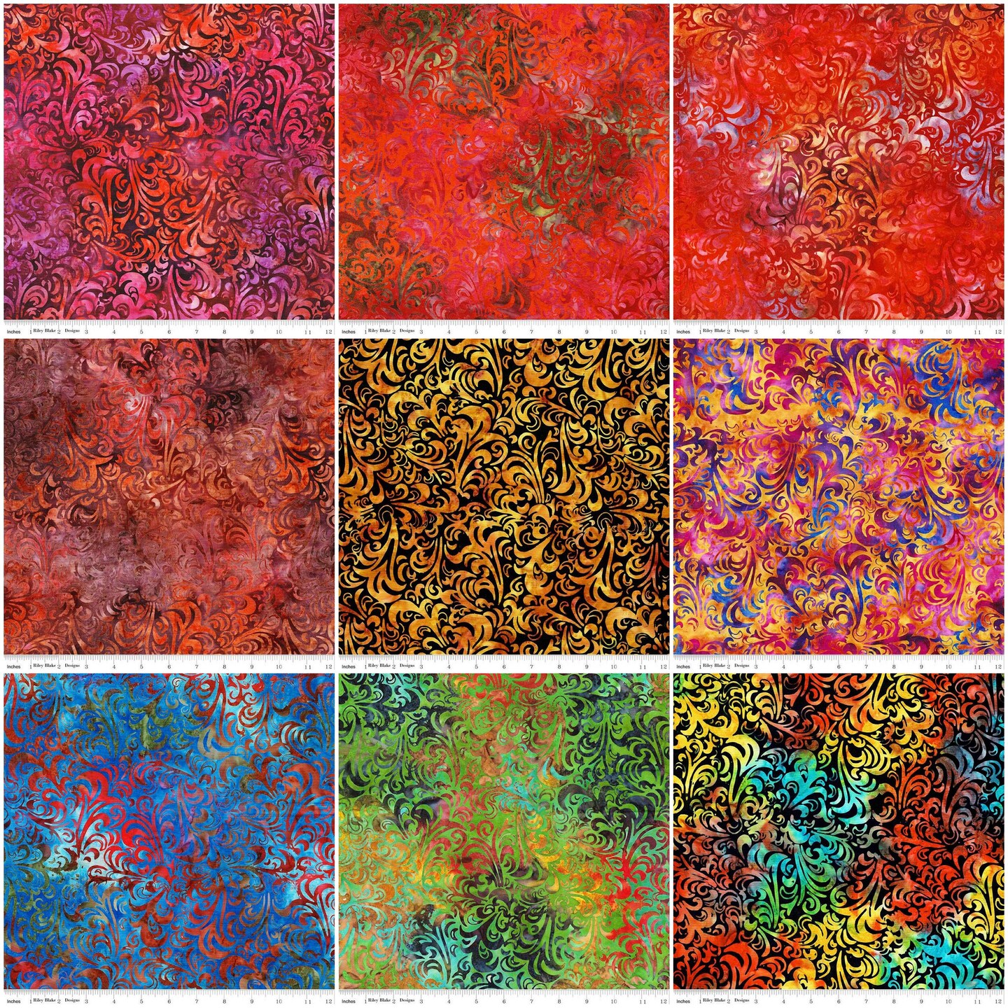 Expressions Batiks Elementals Fat Quarter Bundle in Twirl and Swirl C by Riley Blake Designs for ...