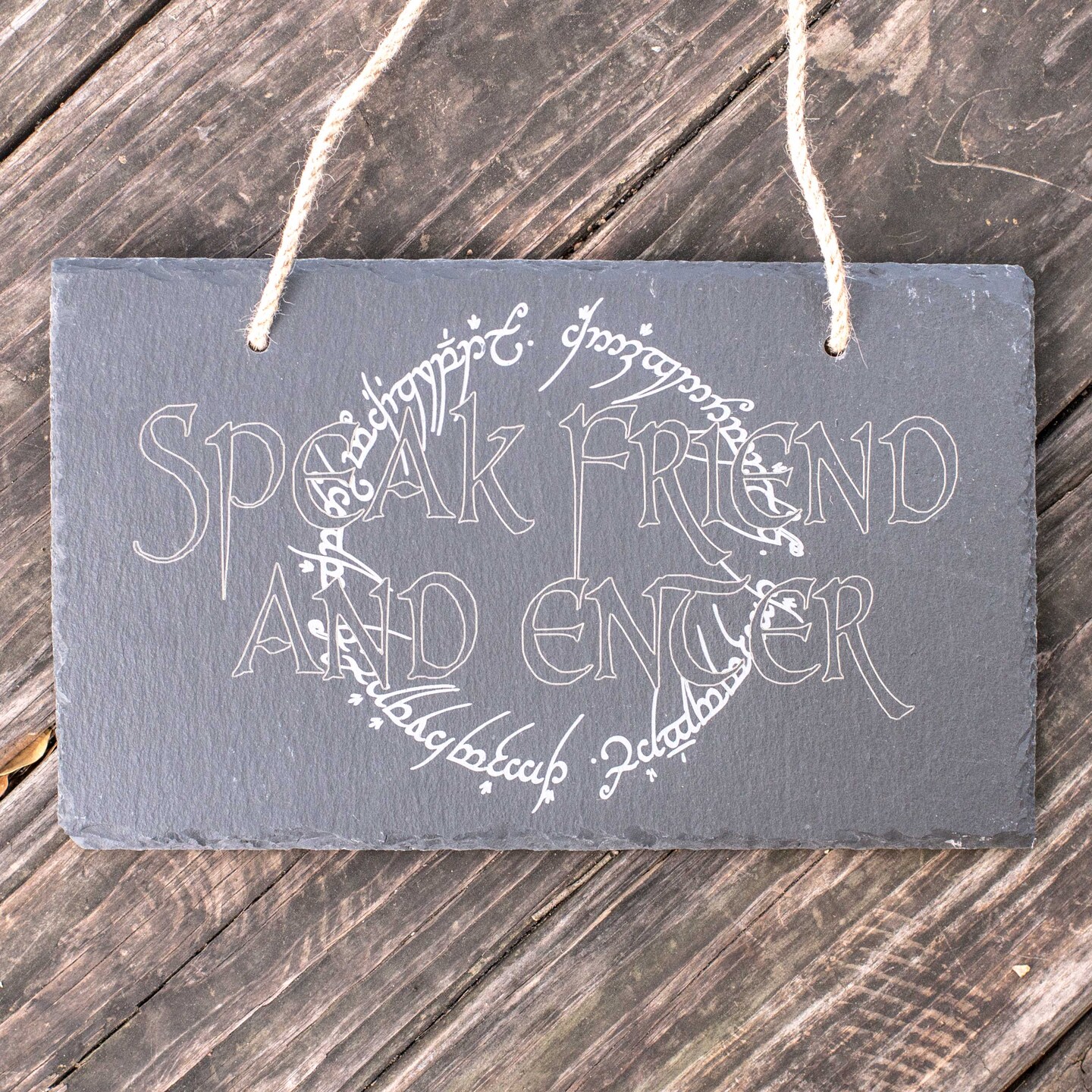 Sign - Slate - Speak friend and enter - 12x7in | Michaels