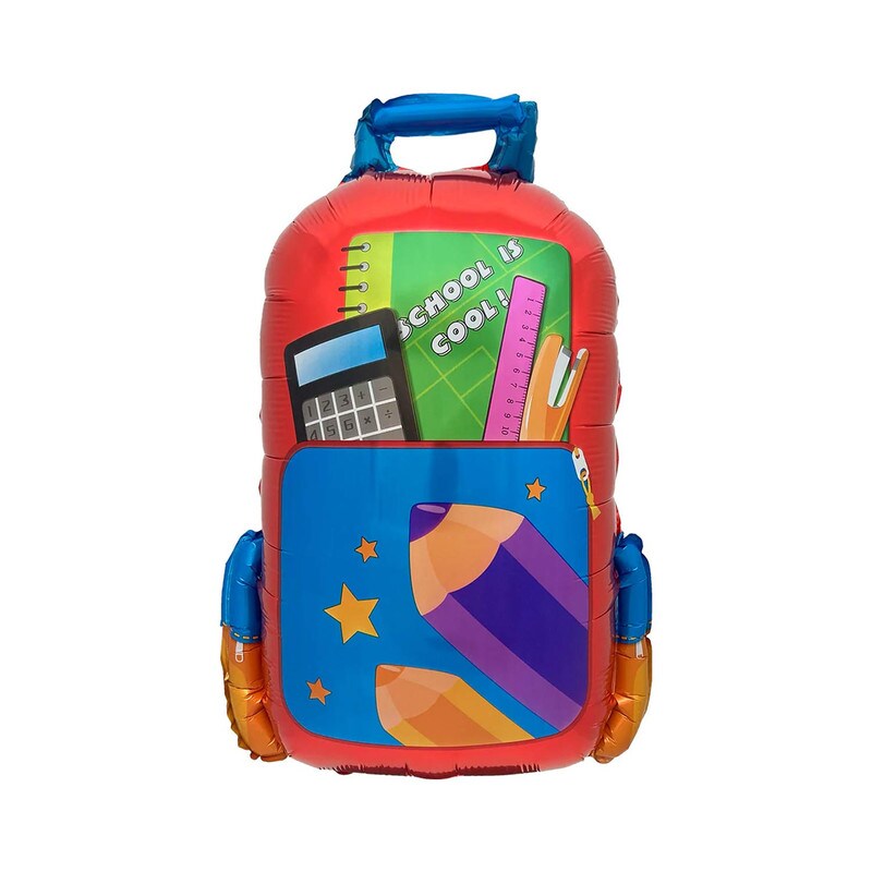 LA Balloons® 27 Inch School Is Cool Backpack Red Balloon | Michaels
