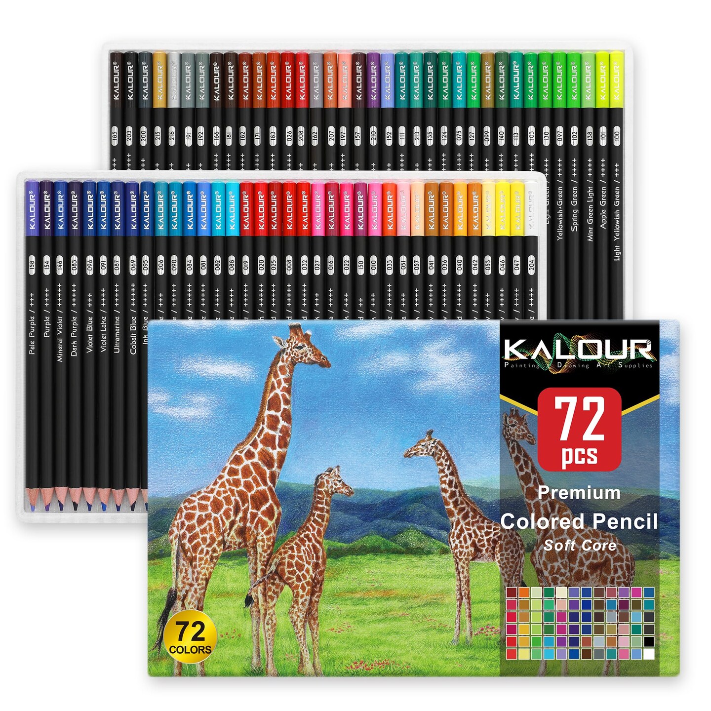 72 Count Colored Pencils for Adult Coloring Books, Soft Core,Ideal for ...