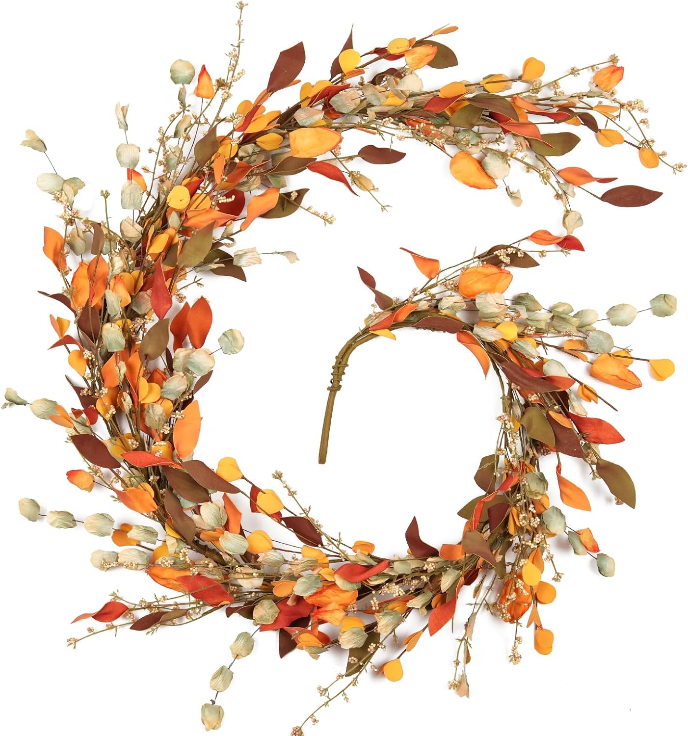Fall Decor, Fall Garland, 6FT Autumn Eucalyptus Leaves Harvest Festival ...