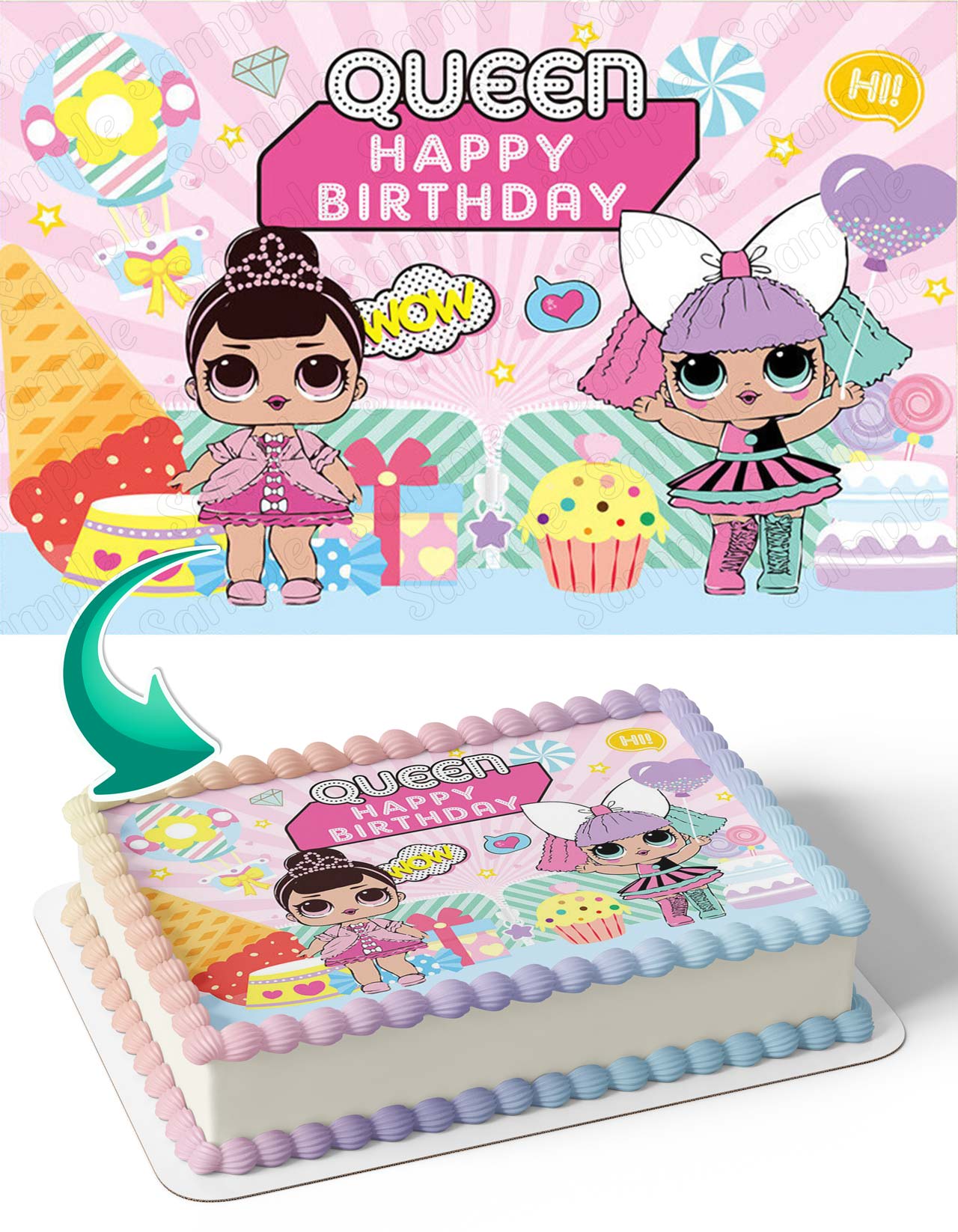 LOL Surprise! Queen Edible Cake Image Topper Birthday Cake Sheet ...