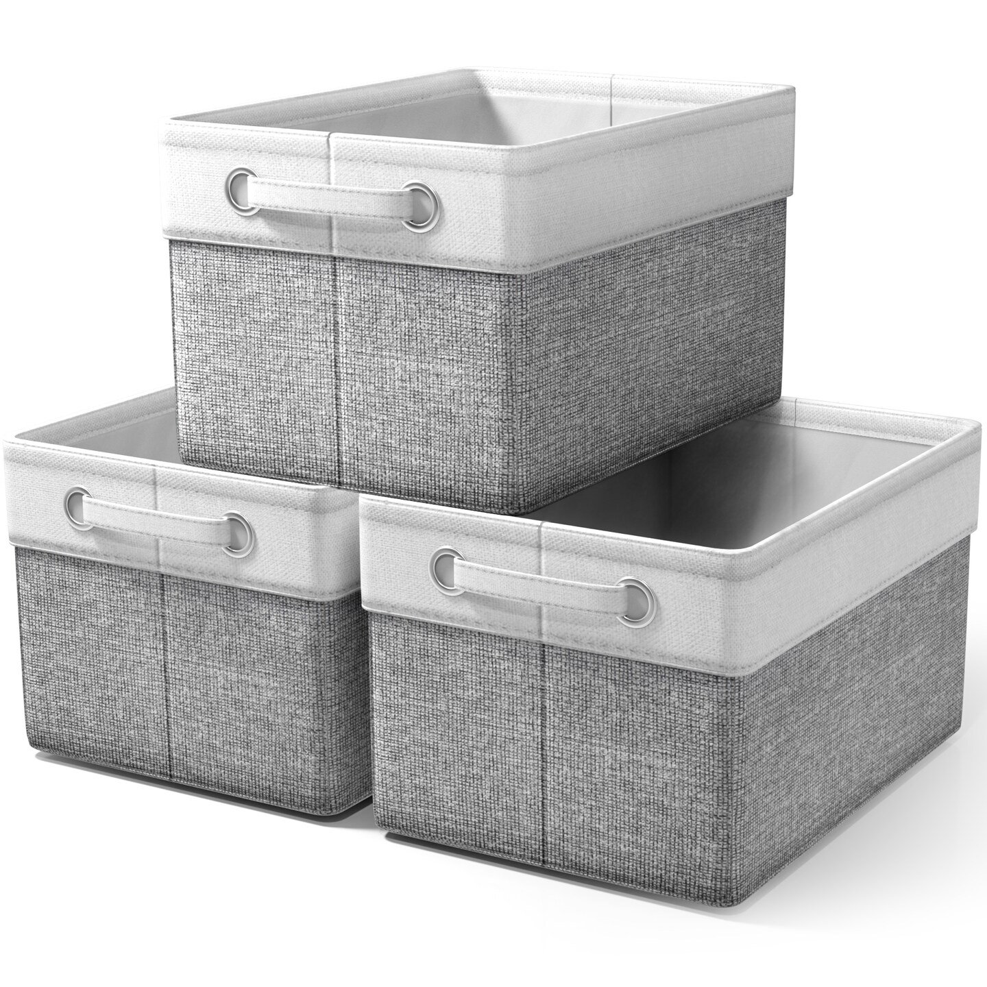 Sorbus Large Fabric Storage Bins for Shelves Set of 3 - 15 Inch Sturdy ...
