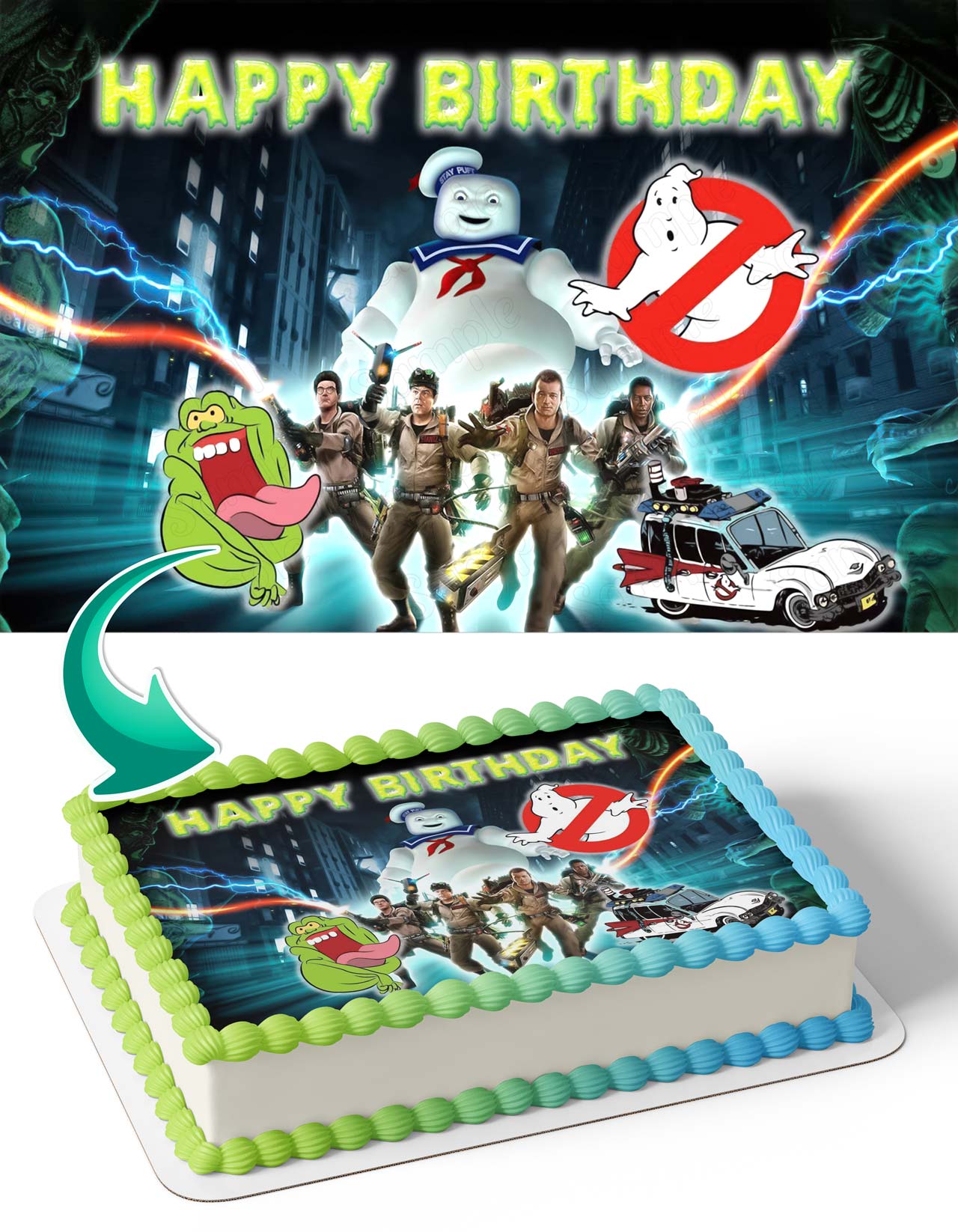 Ghostbusters Movie Edible Cake Image Topper Birthday Cake Sheet ...