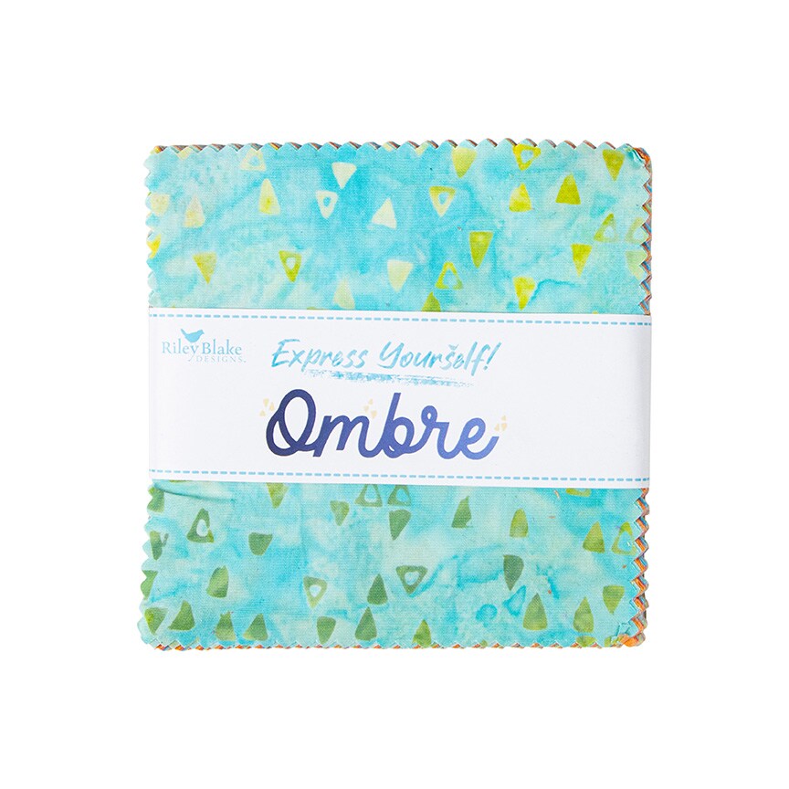 Expressions Batiks 5" Square Pack (Charm Pack / 5" Stacker) in Express Yourself! Ombre B by ...