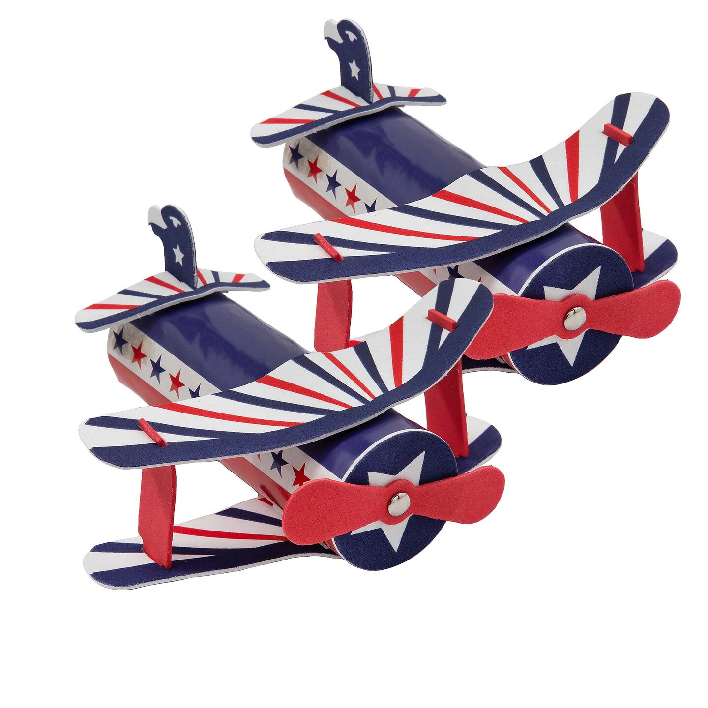 5 3/4" x 3 1/2" Patriotic Airplane Craft Tube Craft Kit Makes 12 | Michaels