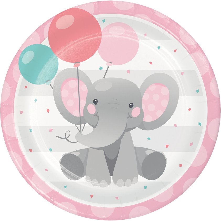 Enchanting Elephants Girl 9" Paper Plates - 8ct | Michaels