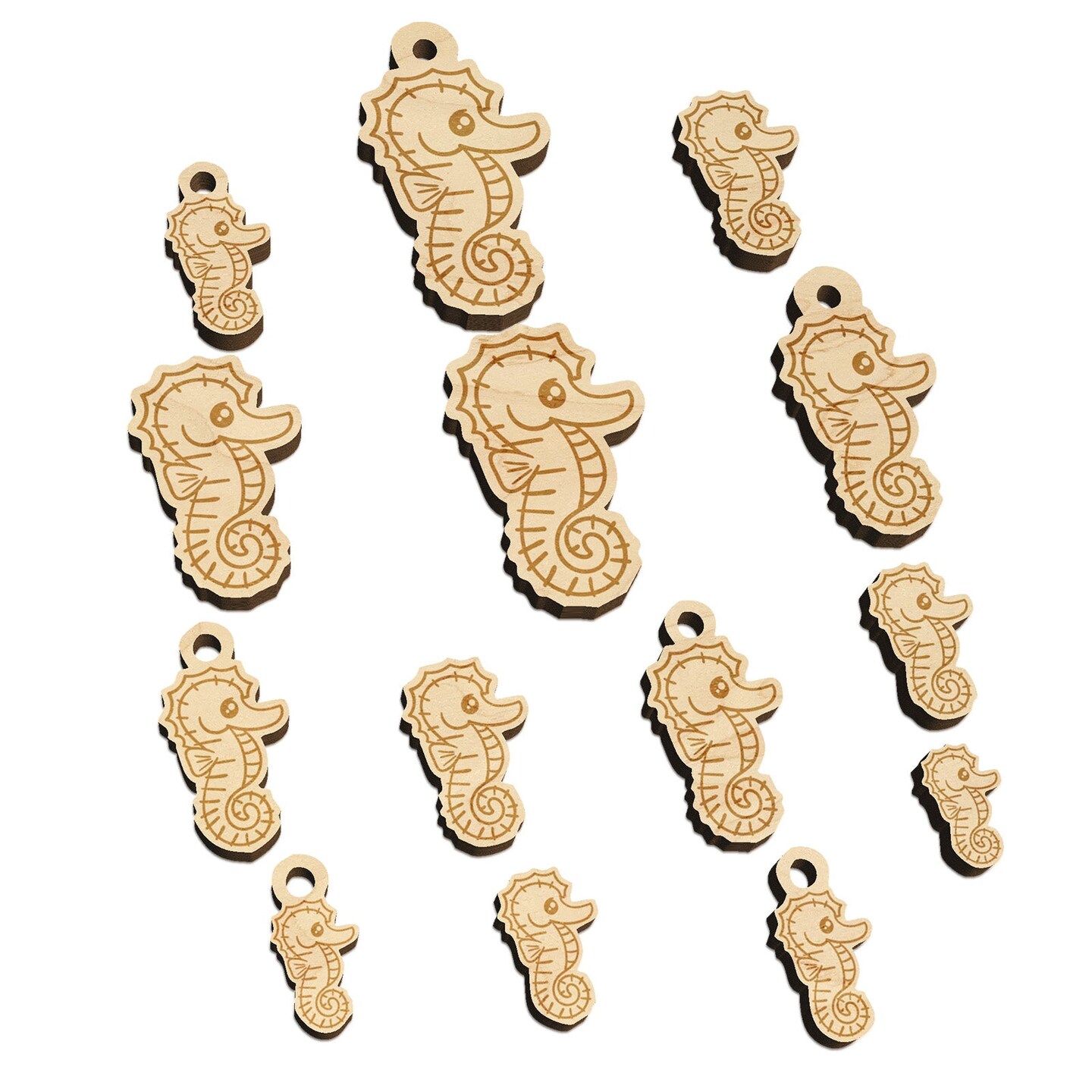 Kawaii Seahorse Mini Wood Shape Charms Jewelry DIY Craft | Michaels