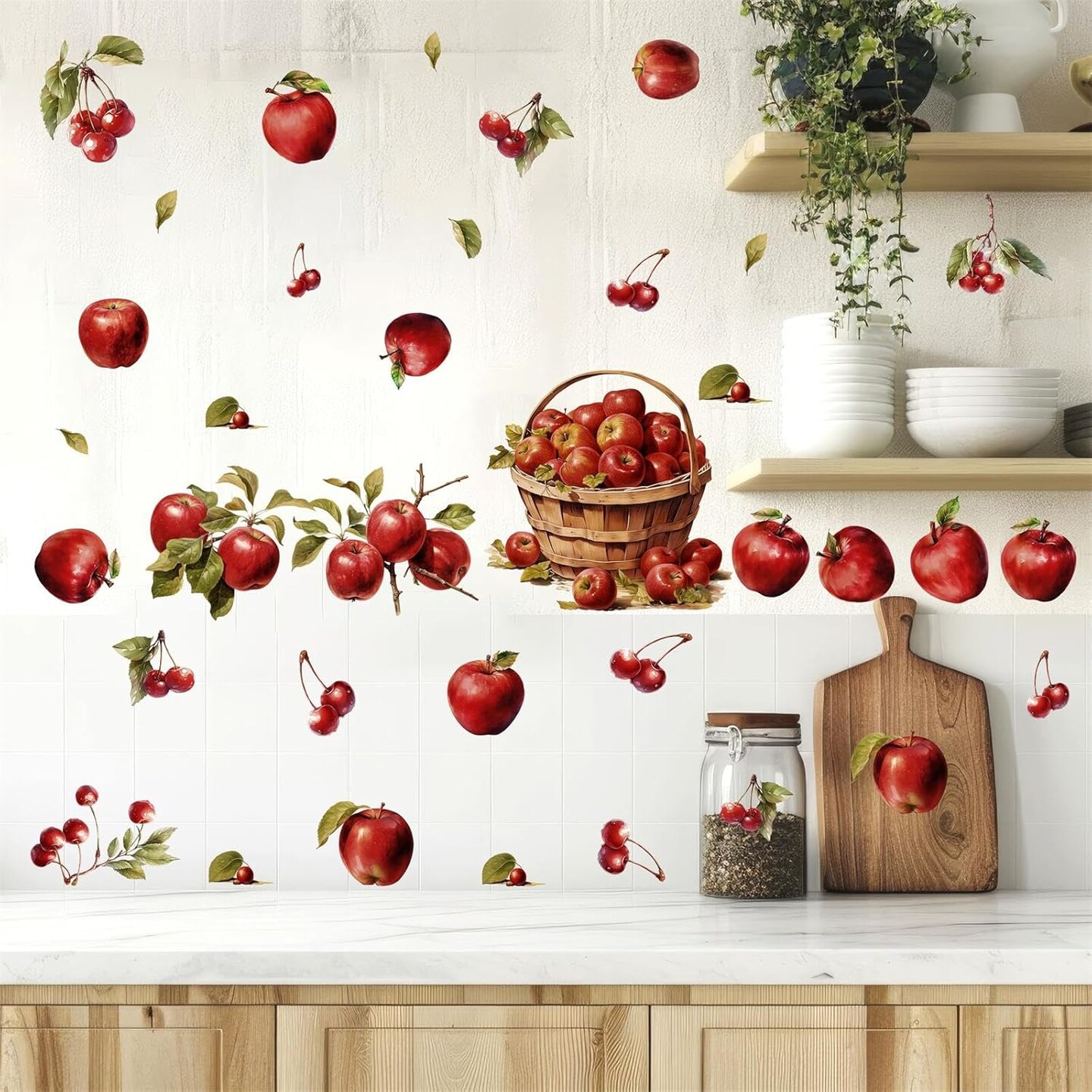 Apple Wall Stickers Vintage Fruit Wall Decals(Apple) | Michaels