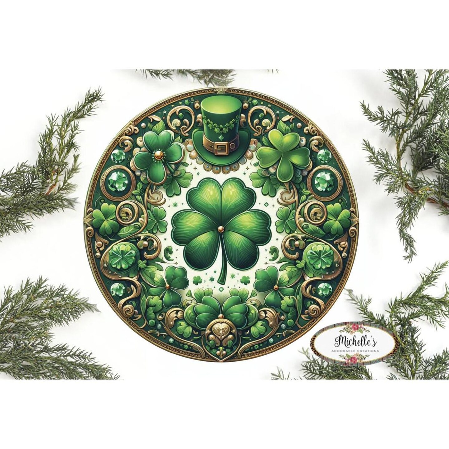 Irish Clover Round Sign, Size: 12 Inch | Michaels